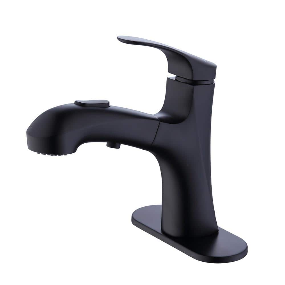 GIVING TREE Single Hole 1-Handle Bathroom Faucet with 3 Modes Pull Down ...