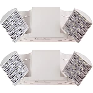 Sunlite 14 in. Integrated LED 2-Light White ETL Listed Emergency Light ...