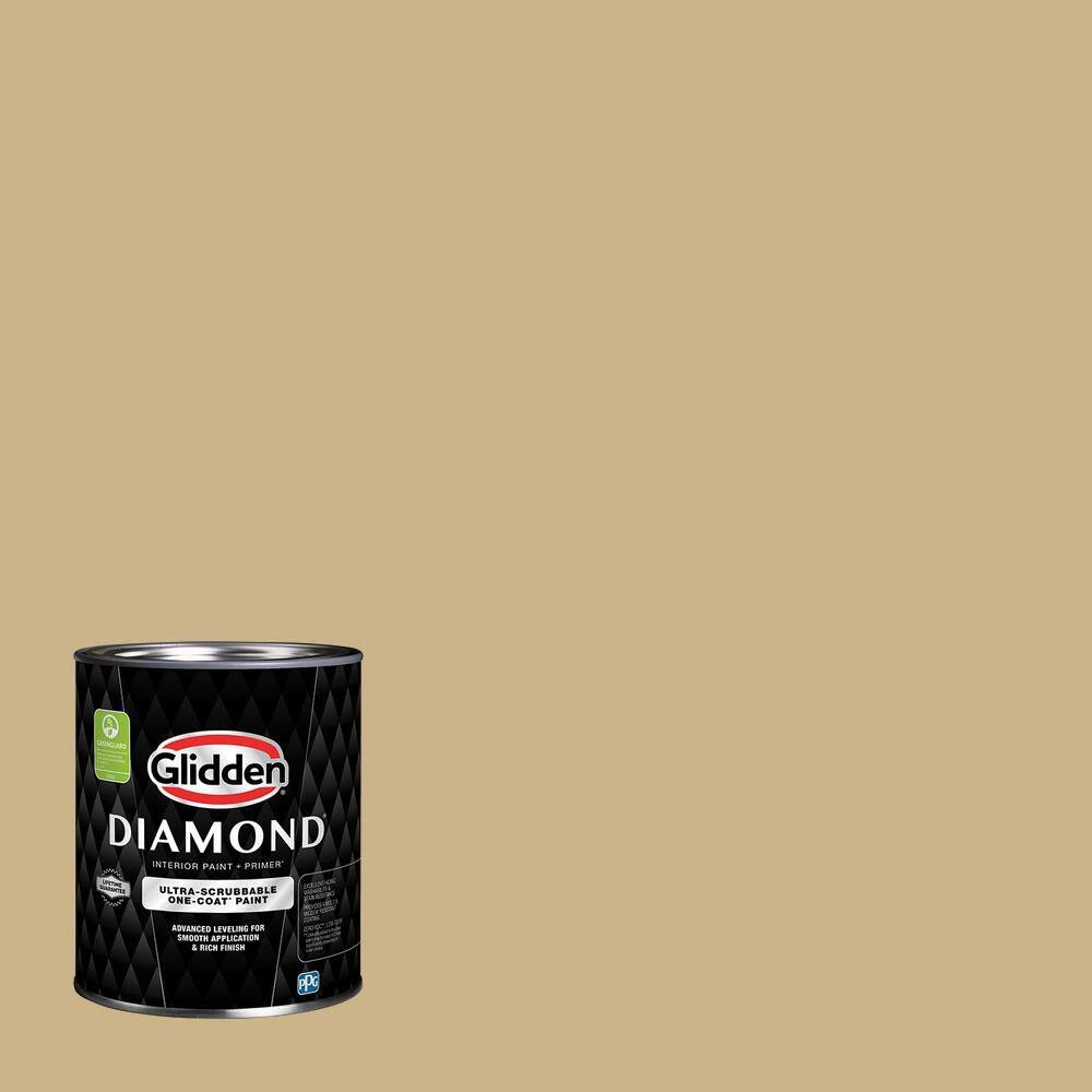 Glidden Diamond 1 qt. PPG1093-4 Somber Flat Interior Paint with Primer ...