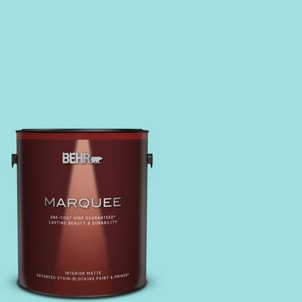 BEHR MARQUEE 1 gal. #P460-2 Tropical Waterfall Matte Interior Paint ...