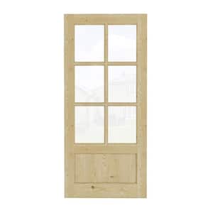 ARK DESIGN 30 in. x 80 in. Universal/Reversible 6-Lite Clear Glass and ...