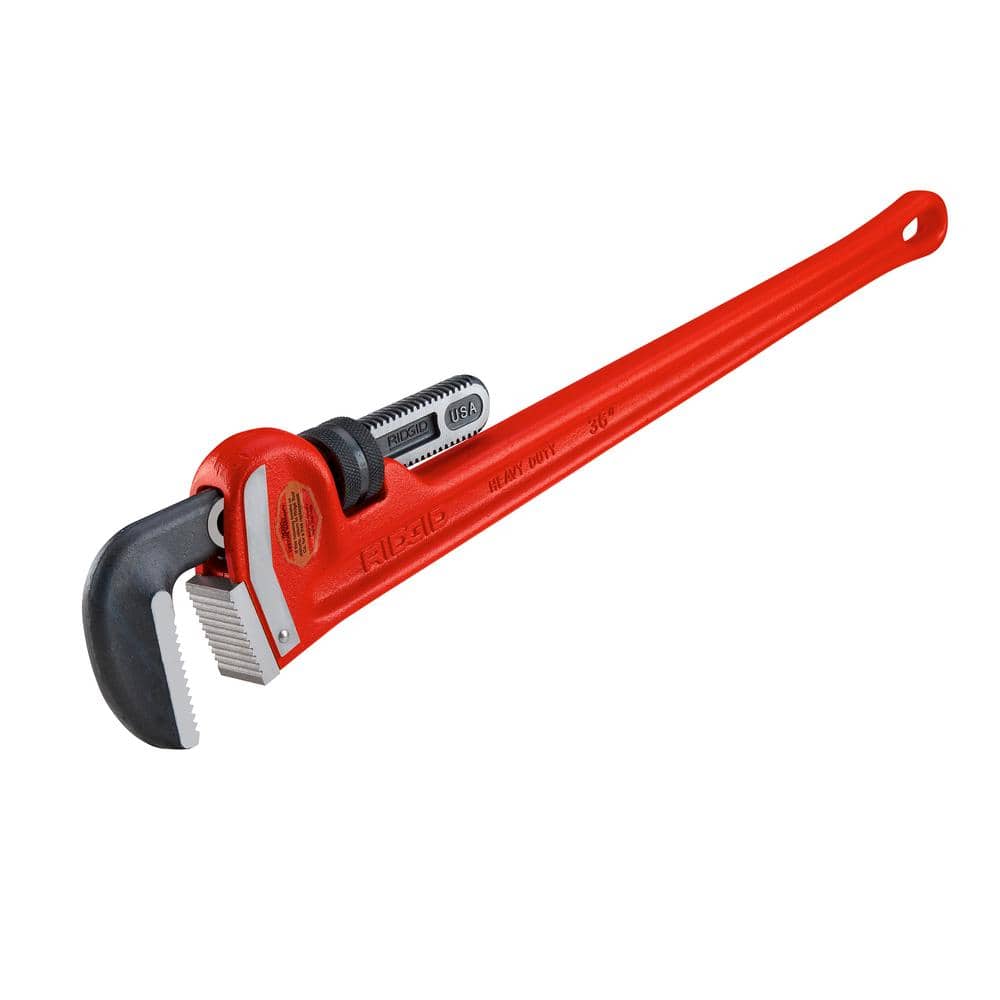 RIDGID 36 in. Straight Pipe Wrench for Heavy-Duty Plumbing Sturdy ...