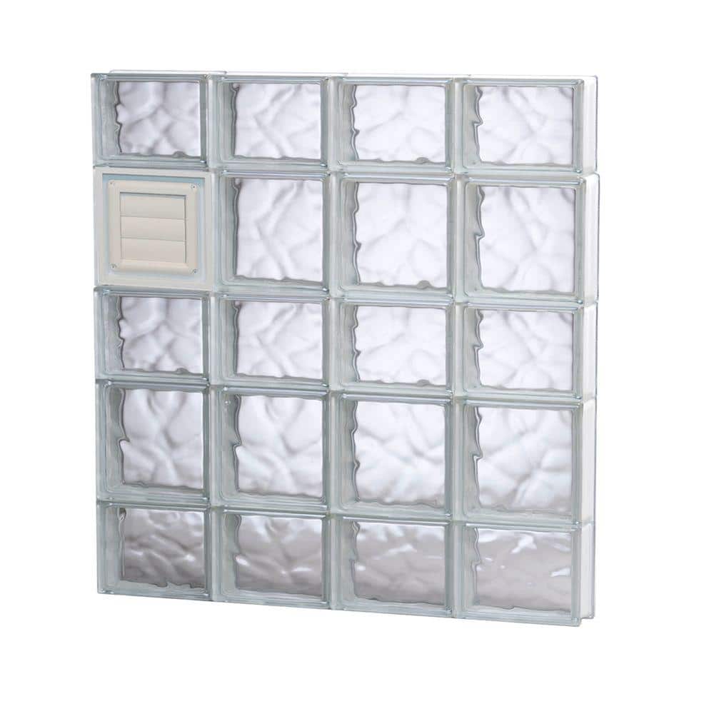 Clearly Secure 31 in. x 32.75 in. x 3.125 in. Frameless Wave Pattern ...