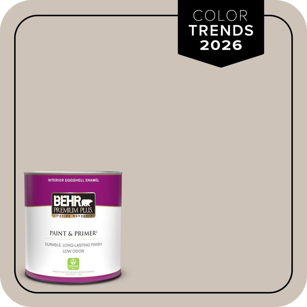 BEHR PREMIUM PLUS 1 qt. #720C-3 Wheat Bread Eggshell Enamel Low Odor ...