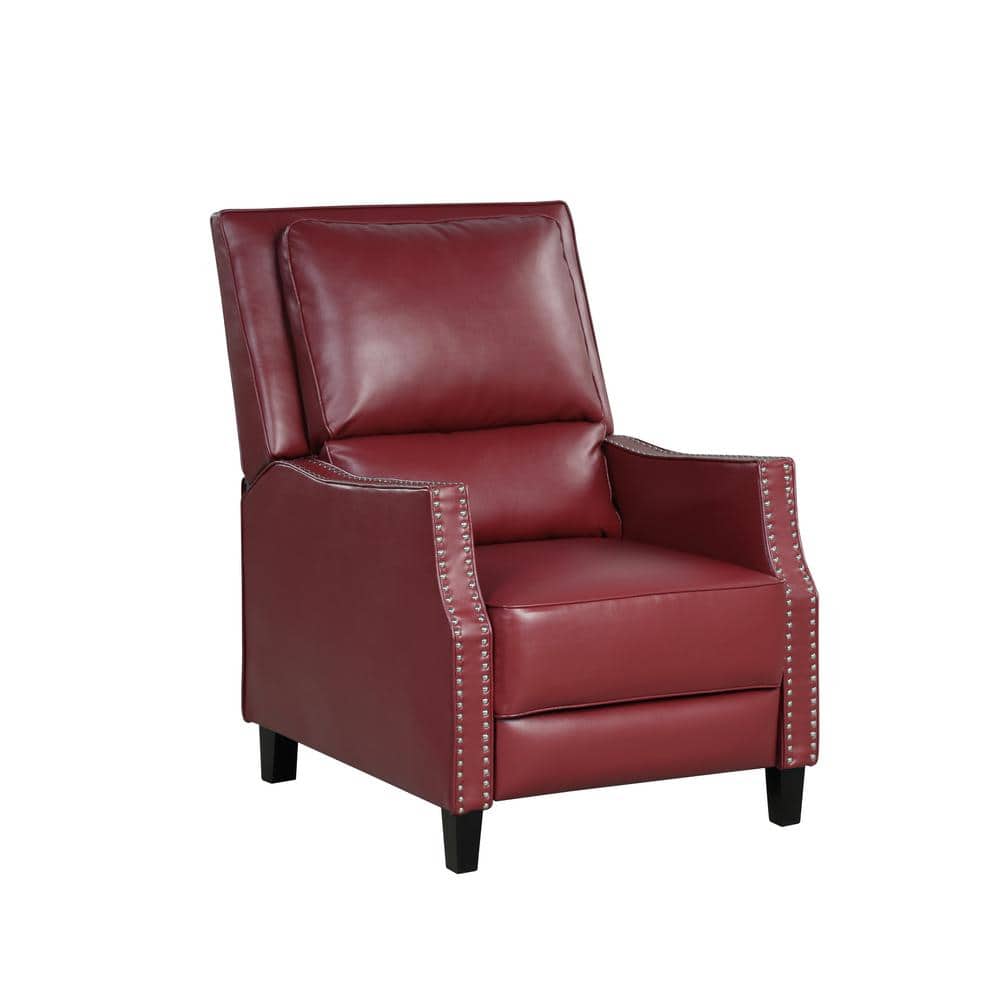 aisword Push Back Recliner, Arms with Brass Nails - Red (29.5"x40"x42 ...