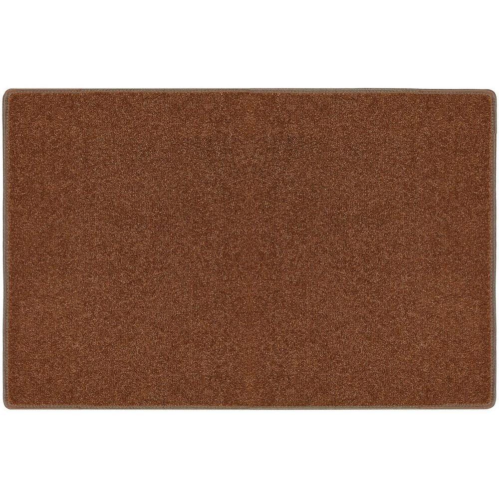 PURE ERA Brown 36 in. x 24 in. Polypropylene Non Slip Doormat Indoor ...