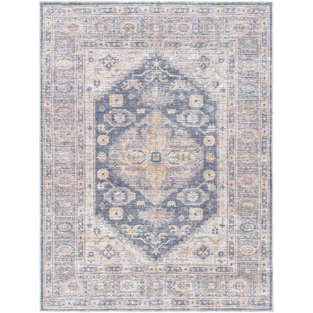 Livabliss Lorelai Beige Traditional 7 ft. x 9 ft. Indoor Machine ...