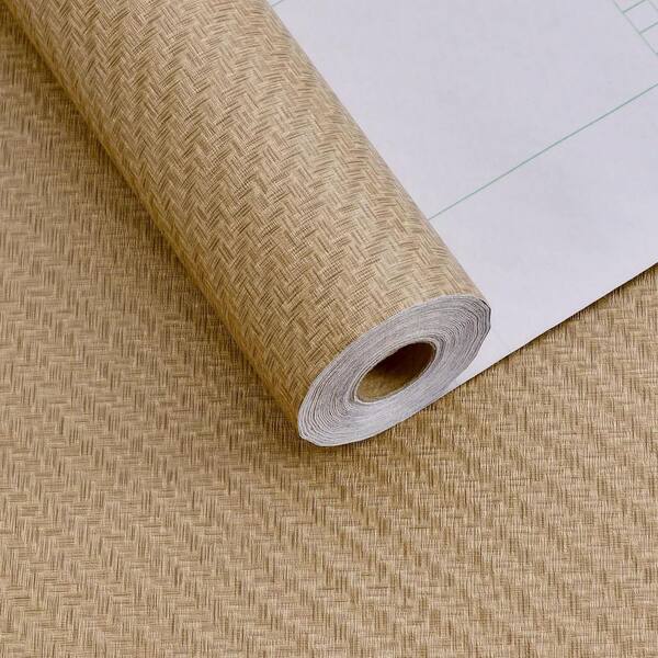 Tan Solid Color Grasscloth Textured Contact Paper Peel and Stick ...