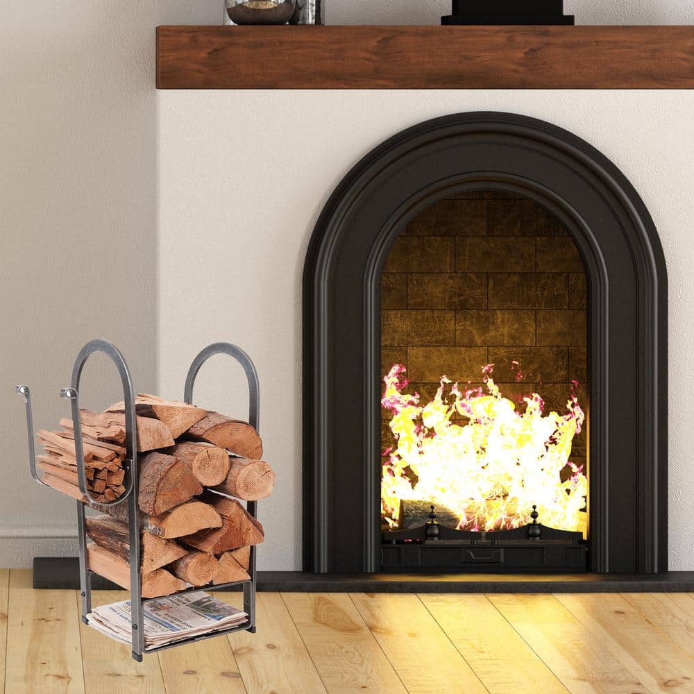 Enclume Handcrafted Fire Center Firewood Rack Hammered Steel LR12B HS - The Home Depot