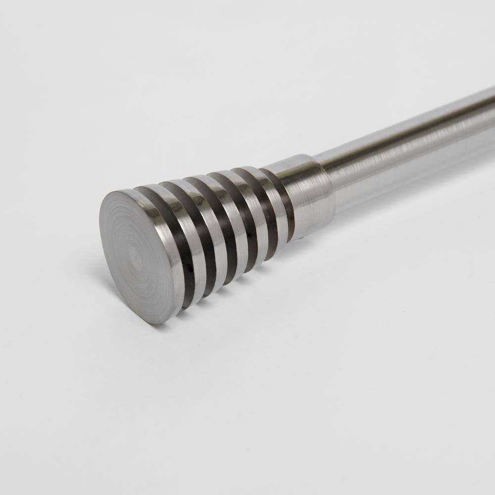 Best Home Fashion 66 in. - 120 in. Telescoping 3/4 in. Single Curtain ...