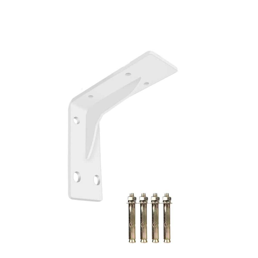 Wellco 1-Pack White Primer Embrey Metal Bracket for Shelving Cabinets ...