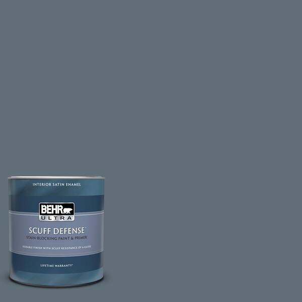 BEHR ULTRA 1 qt. #N480-6 NYPD Extra Durable Satin Enamel Interior Paint ...