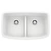 Blanco VALEA 32 in. Undermount Double Bowl White Granite Composite ...