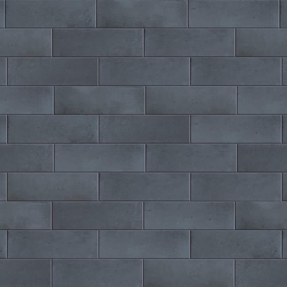 Merola Tile Coco Matte Blue Night 2 in. x 5-7/8 in. Porcelain Floor and ...