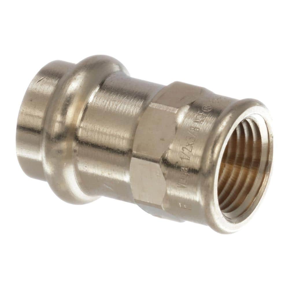 Viega ProPress 1/2 in. Press x 3/8 in. FPT Zero-Lead Bronze Adapter (10 ...