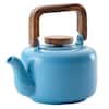 BonJour Ceramic Coffee and Tea 4-Cup Ceramic Teapot with Infuser, Aqua ...