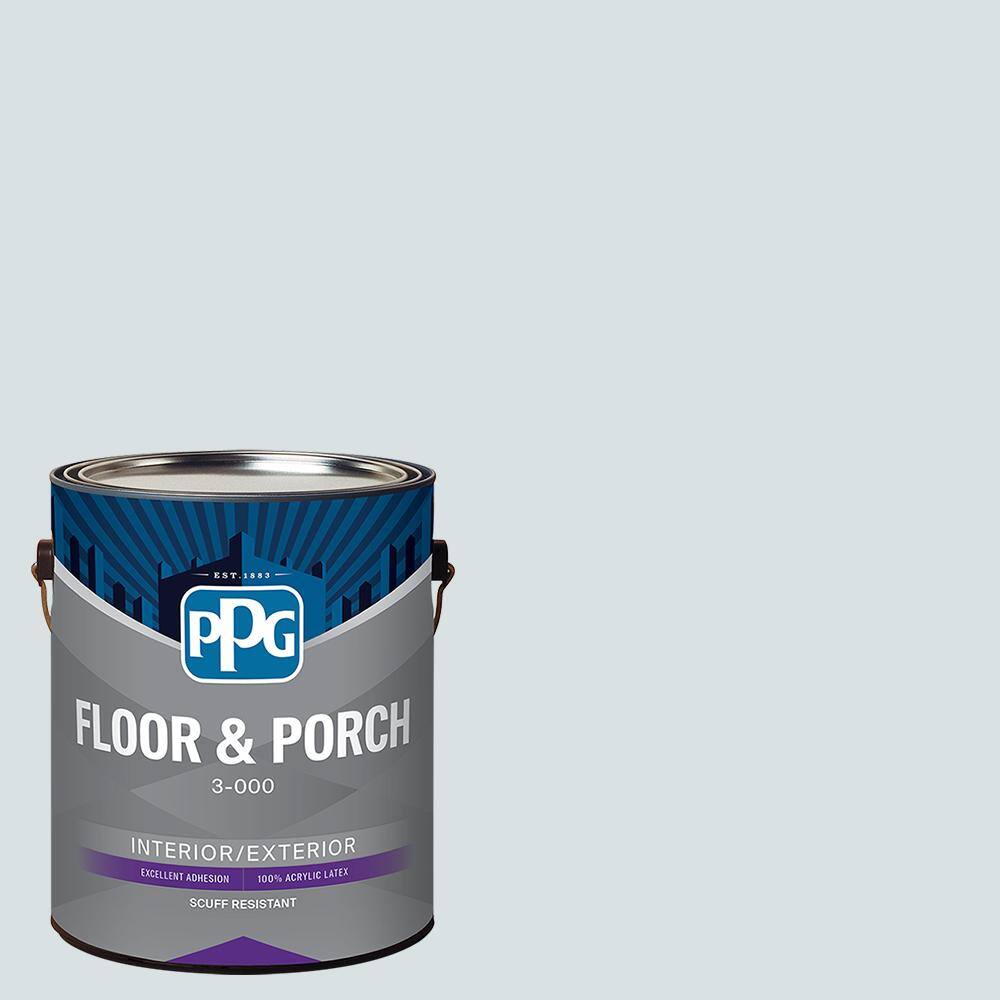 PPG 1 gal. PPG1160-1 Harbor Mist Satin Interior/Exterior Floor and ...