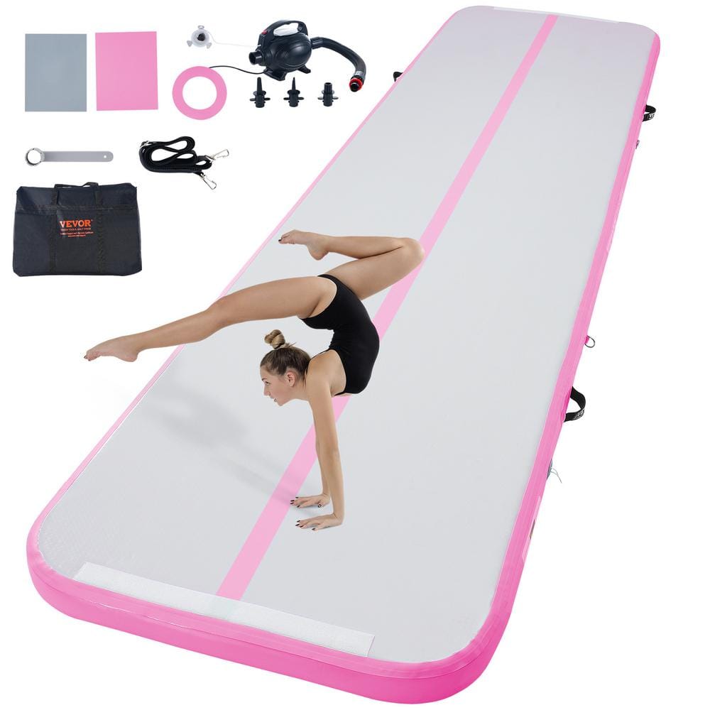 VEVOR Gymnastics Air Mat 4 in. Thickness Inflatable Gymnastics Tumbling ...