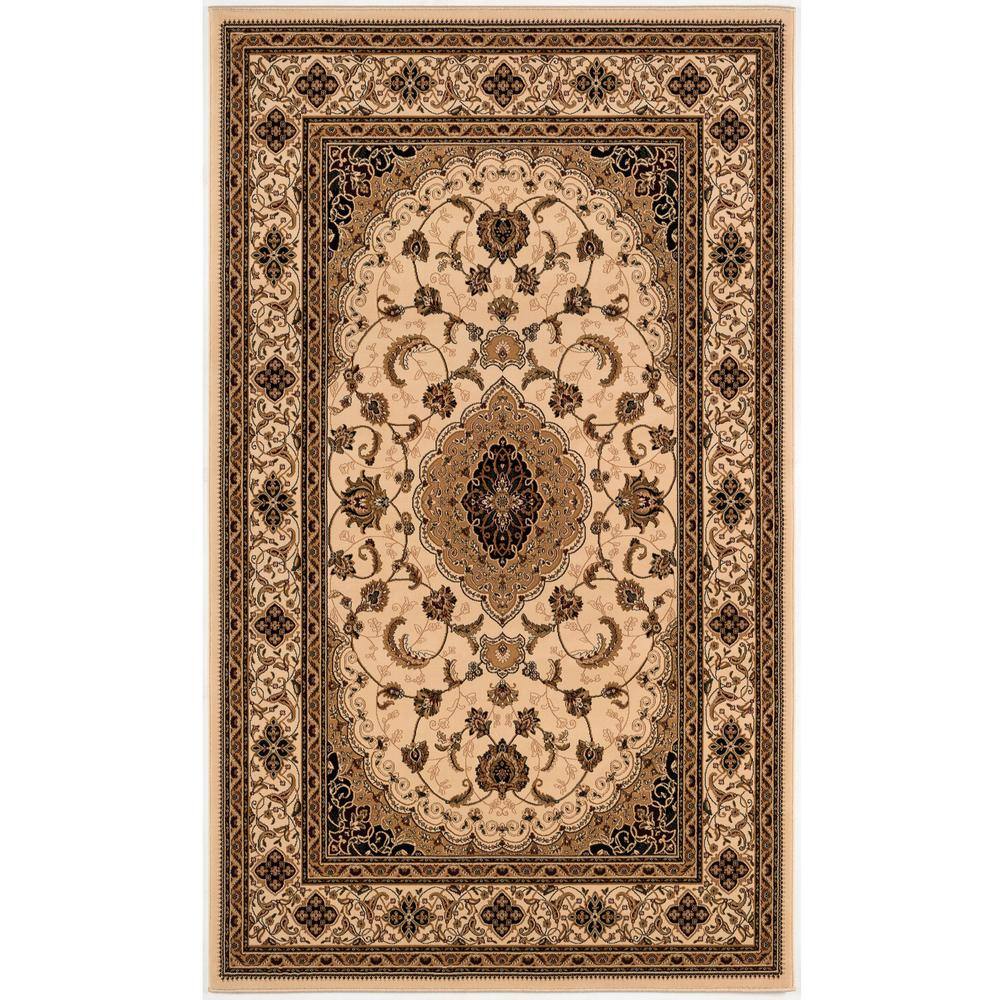Rug Branch Majestic Collection Traditional Large Cream 9 ft. 9 in. x 13 ...