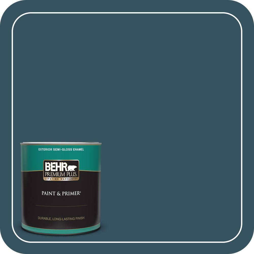 BEHR PREMIUM PLUS 1 qt. #MQ5-24 Opera Glasses Semi-Gloss Enamel ...
