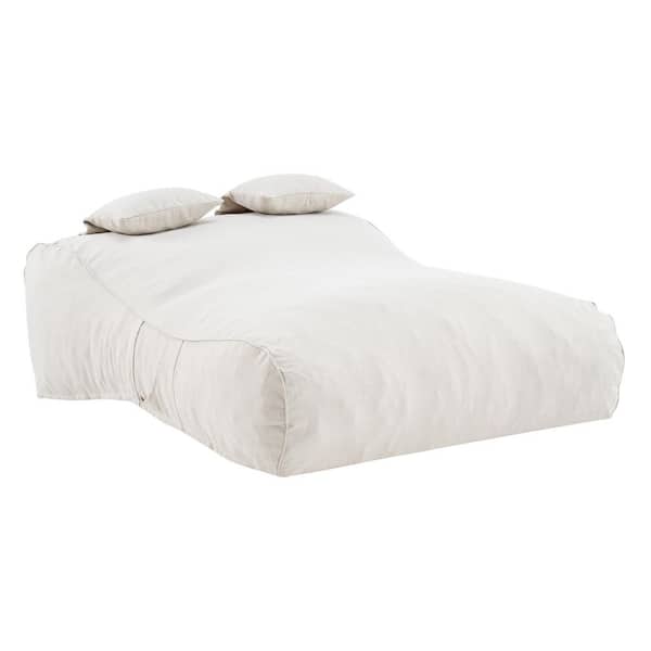 CHRISTOPHER KNIGHT HOME Aldren Beige Olefin Paito Bean Bag Daybed ...