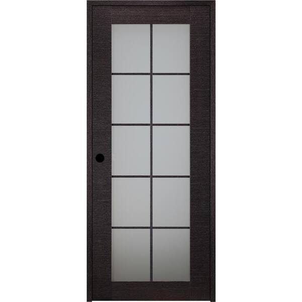 Belldinni Avanti 10 Lite 28 in. x 84 in. Left-Hand Frosted Glass Solid ...