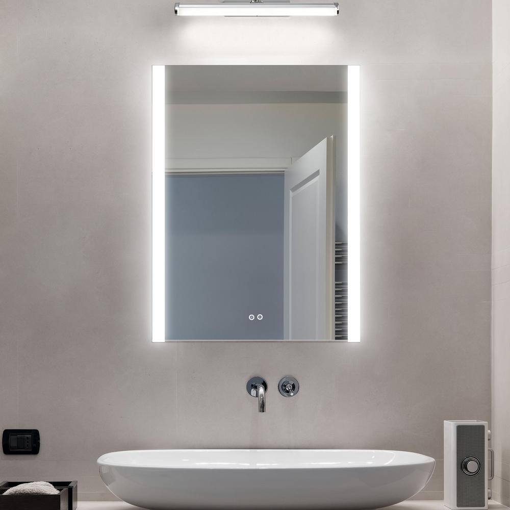 Cesicia 30 in. W x 40 in. H Rectangular Frameless Wall Mount Bathroom ...