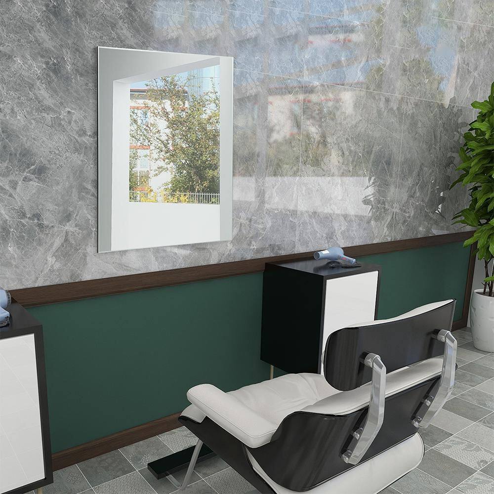 Blisstyle 26.77 in. W x 33.07 in. H Rectangle Frameless Mirror Wall ...