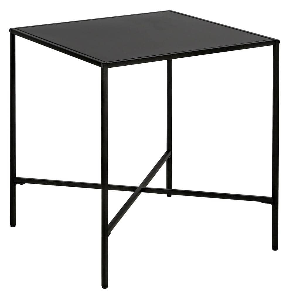 Meyer&Cross Henley 20 in. Blackened Bronze Square Metal Side Table ...