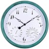 15 in. Indoor/Outdoor Waterproof,with Thermometer and Hygrometer Combo ...
