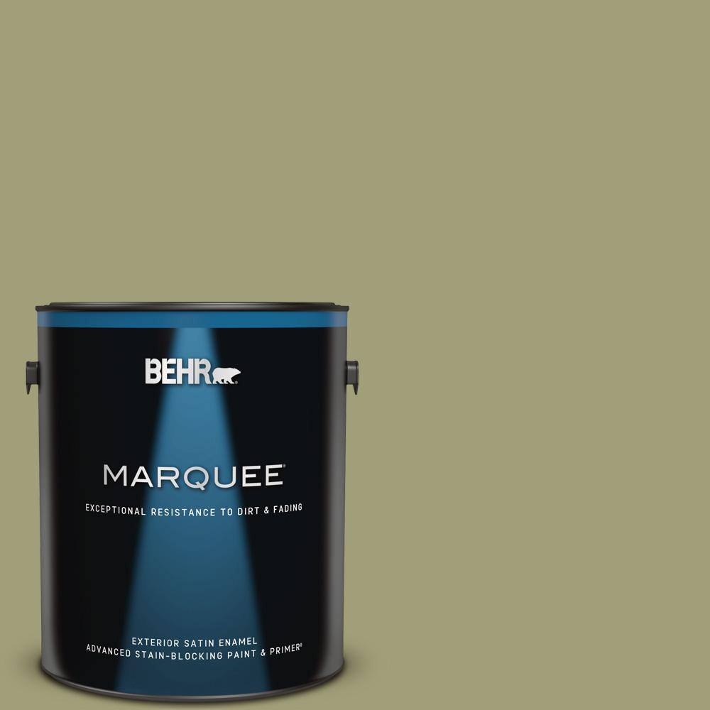 BEHR MARQUEE 1 gal. #MQ6-57 Bermuda Grass Satin Enamel Exterior Paint ...