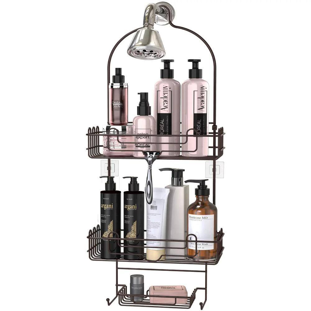 GVODE Stainless Steel Bathroom Hanging Shower Caddy in Bronze ...