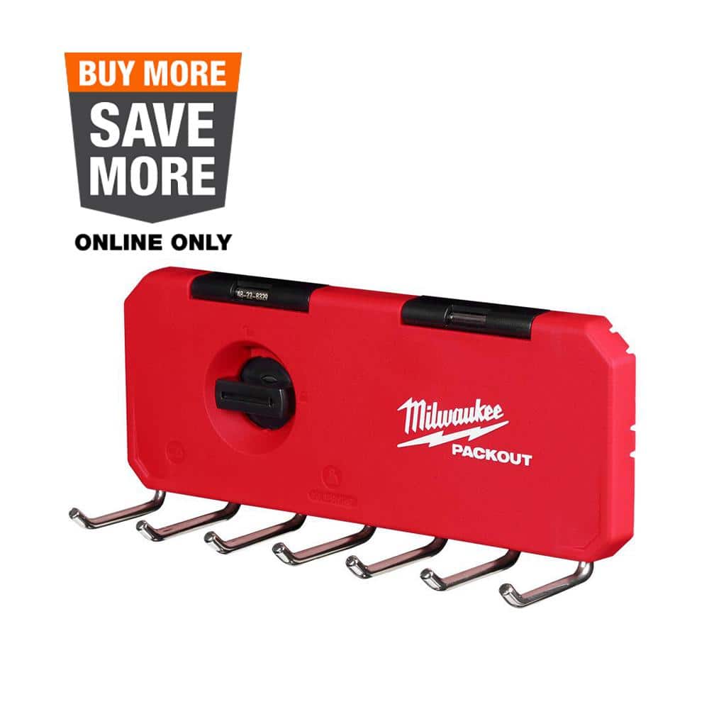 Milwaukee PACKOUT 7-Hook Rack Tool Holder 48-22-8329 - The Home Depot