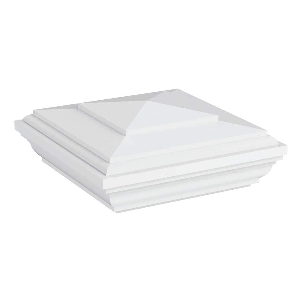 Veranda 4 in. x 4 in. White New England Post Cap with Glue 73031272 ...