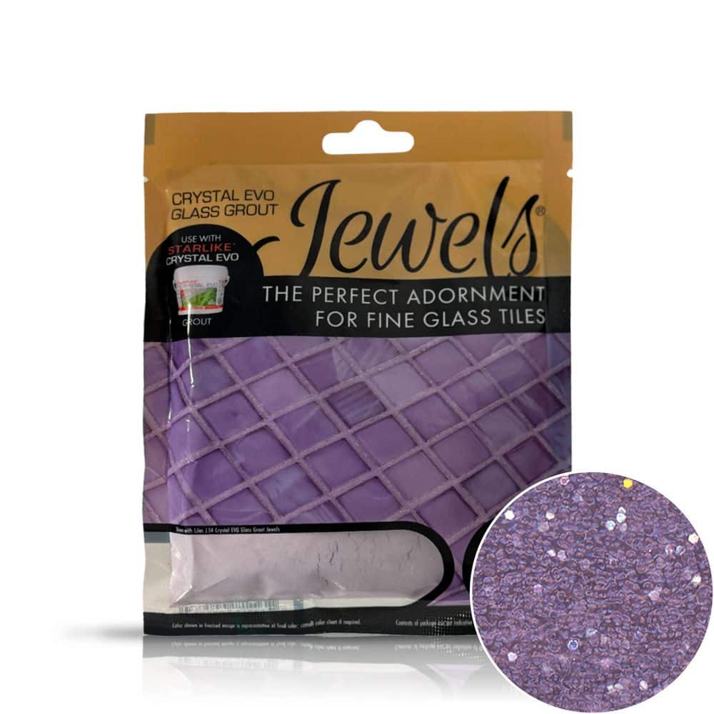 The Tile Doctor Crystal Glass Grout Jewels Lilac 75 grams (1-Pack) J.14 ...