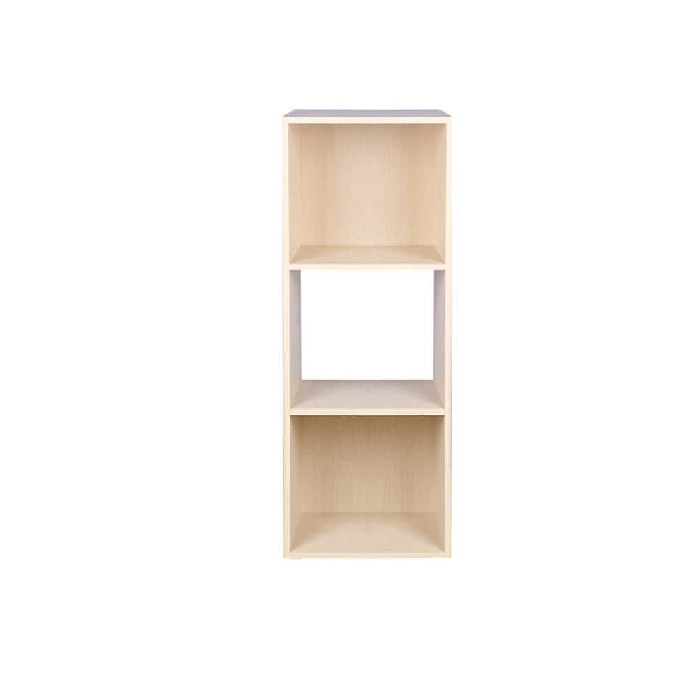 Home Basics Open and Enclosed 3 MDF Cube Organizer, Oak HDC95100 - The ...