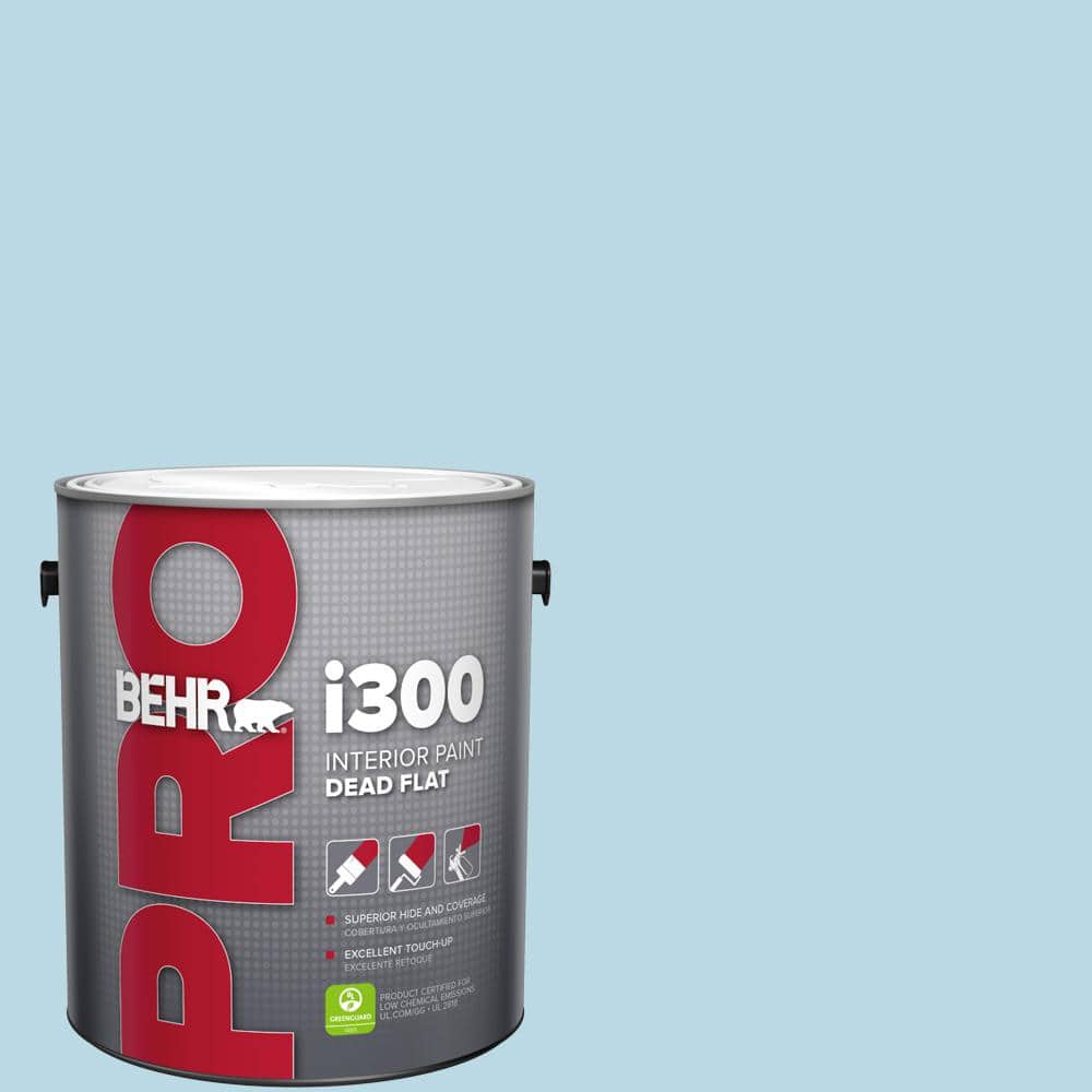BEHR PRO 1 gal. #M490-1 Breezy Blue Dead Flat Interior Paint PR31001 ...