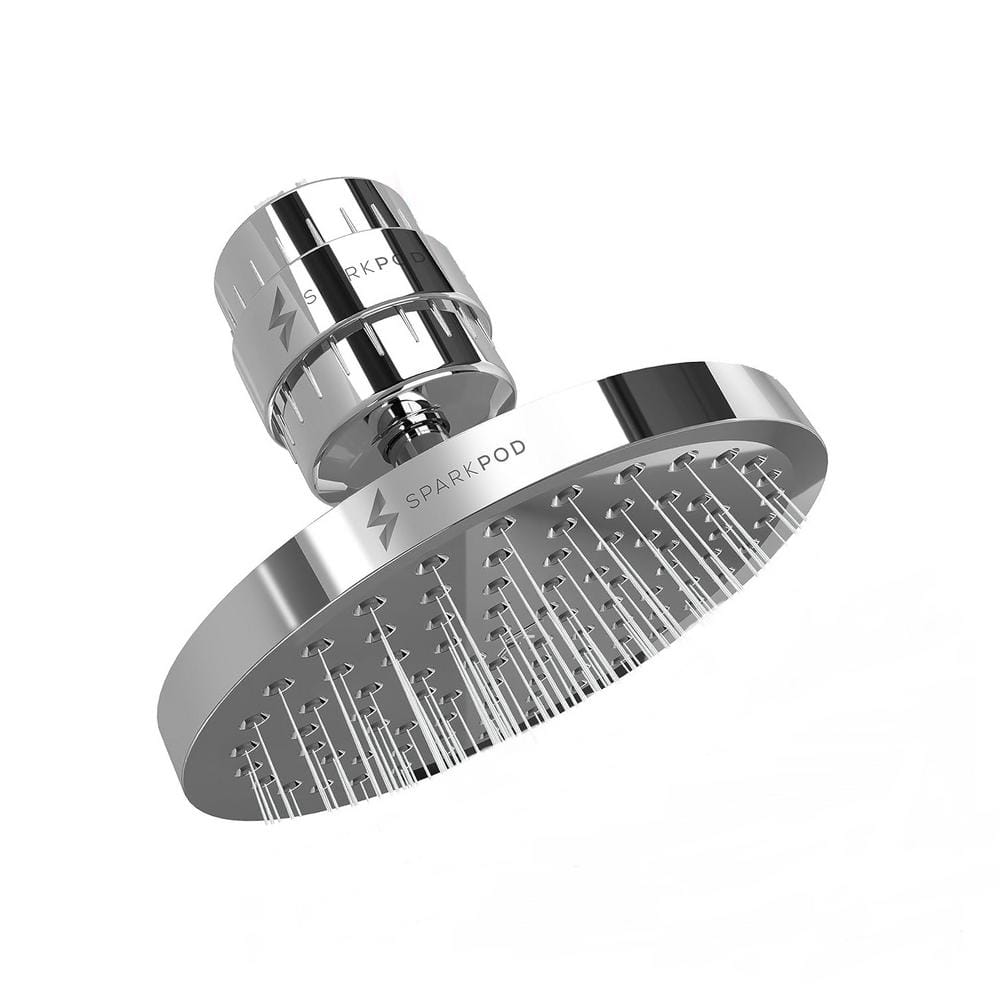 Lukvuzo 8 in. Round 23-Stage Shower Filter Head with Water Filter ...