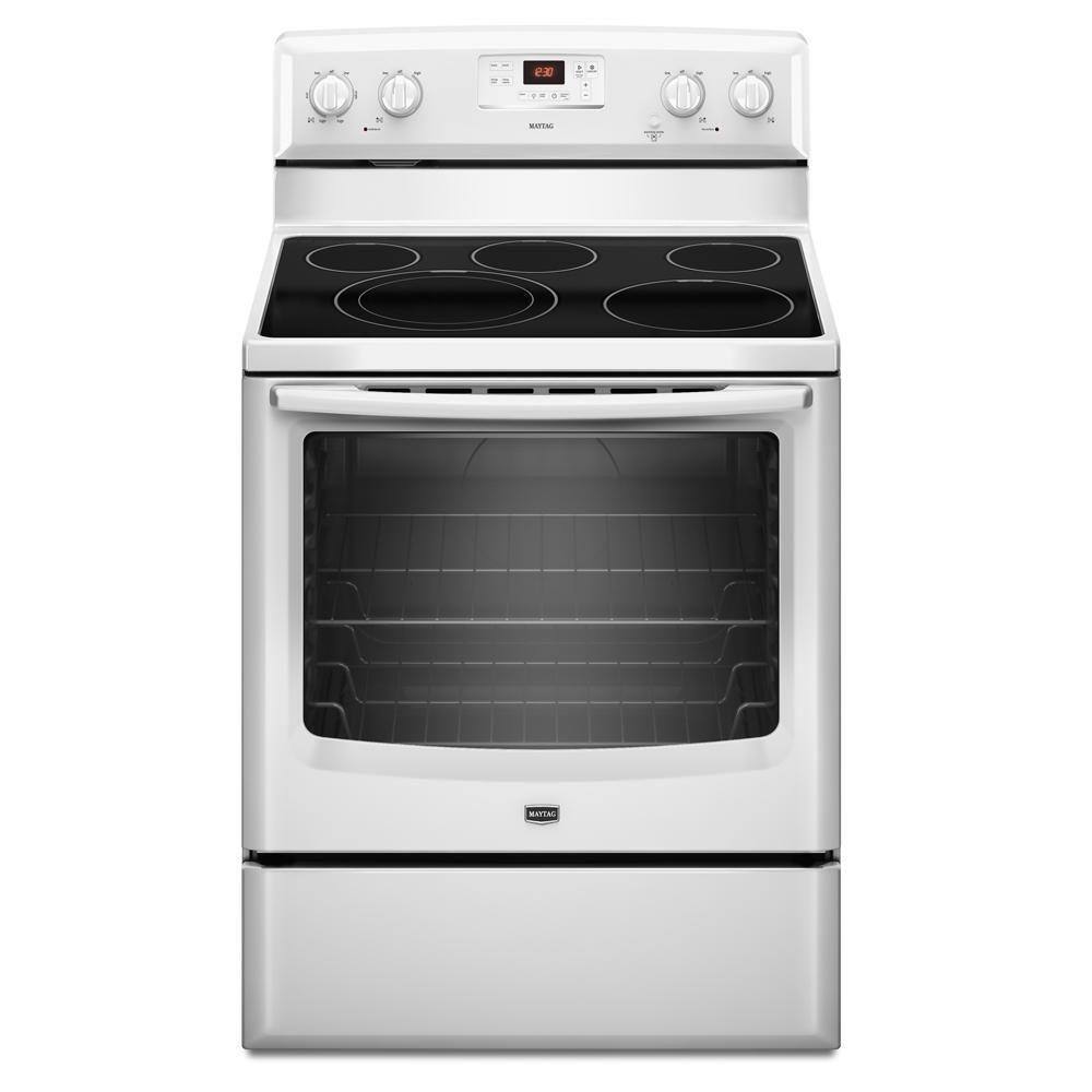 Maytag AquaLift 6.2 cu. ft. Electric Range with Self-Cleaning Oven in ...