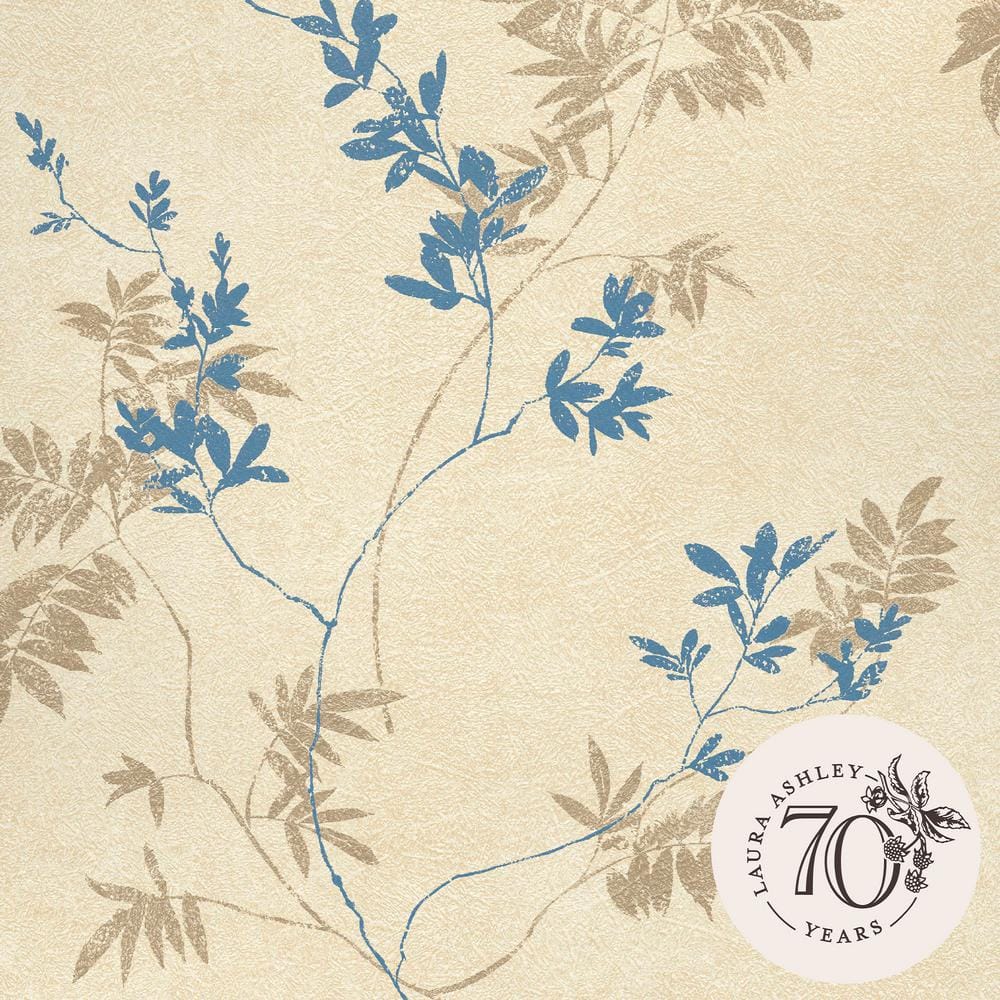 Laura Ashley Mari Gold Removable Wallpaper Sample 11984194 - The Home Depot