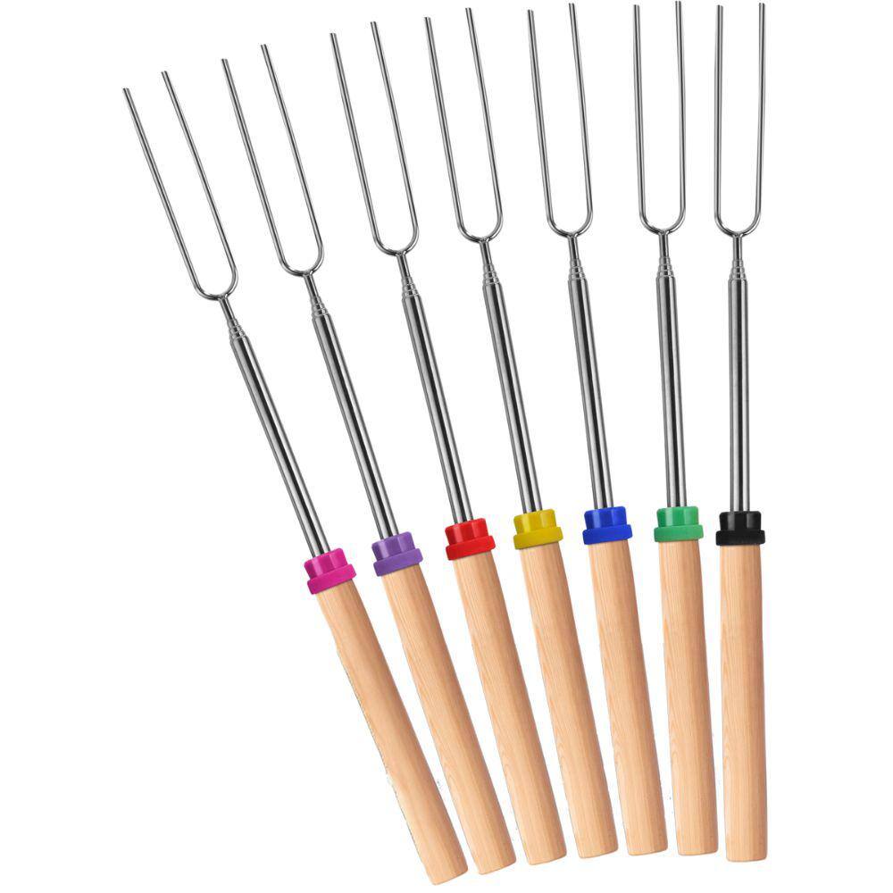 Zulay Kitchen 32 in. Extendable Marshmallow Roasting Sticks (7 Pack) Z ...