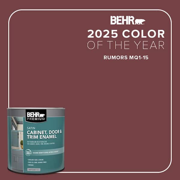 BEHR PREMIUM 1 qt. #MQ1-15 Rumors Satin Enamel Interior/Exterior ...