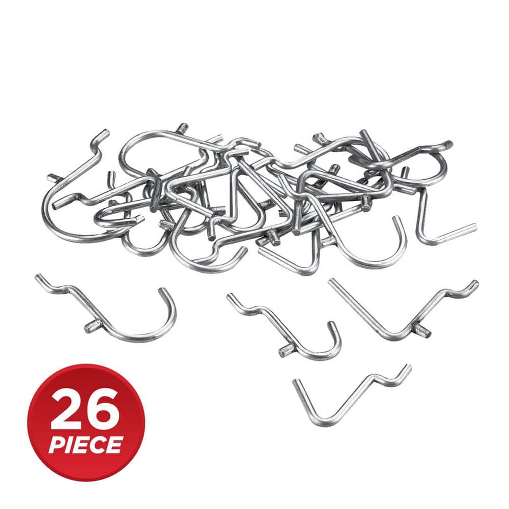 Onward (26-Piece) 1/8 in. Steel Pegboard Hook Assortment Kit 2349R ...