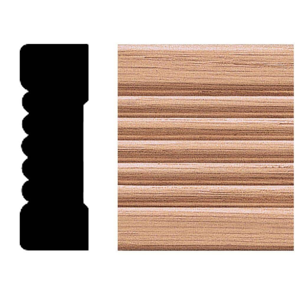 HOUSE OF FARA 3/4 in. x 2-1/4 in. x 8 ft. Oak Wood Fluted Casing ...