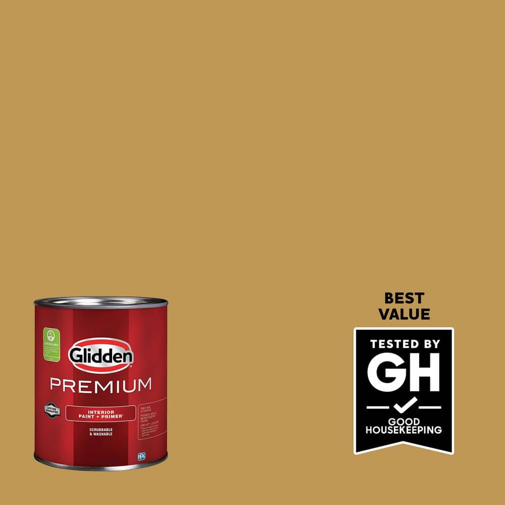 Glidden Premium 1 qt. PPG1106-6 Amaretto Sours Satin Interior Latex ...