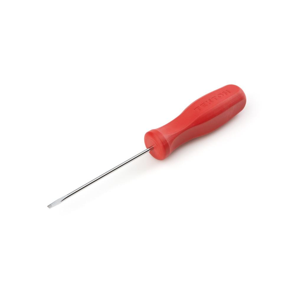 TEKTON 1/8 Inch Slotted Hard-Handle Screwdriver (Chrome Blade) DSS31125 ...