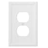 Hampton Bay 1 Gang - Bright White Duplex Wall Plate (1 Pack) SWP1101-18 ...