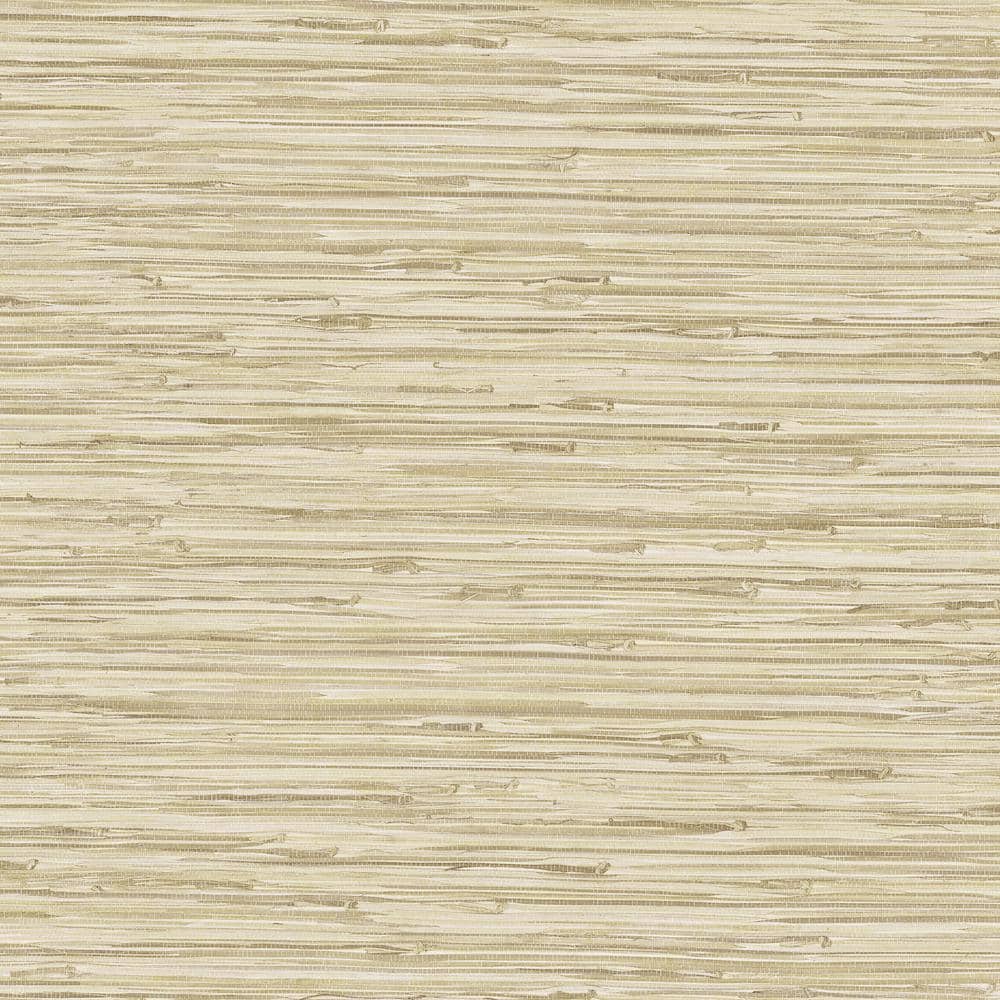 SURFACE STYLE Tiki Texture Faux Grasscloth Wheat Vinyl Peel and Stick ...