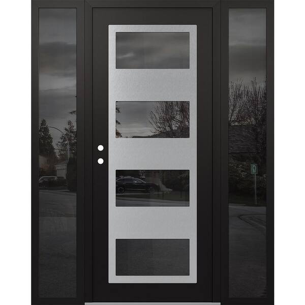 Tessari Doors C2 68 in. x 80 in. Silver P-Right-Hand/Inswing Mirrored ...