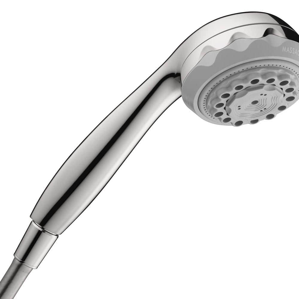 Hansgrohe Clubmaster 3-Spray Patterns 2.5 GPM 3.63 in. Handheld Shower ...